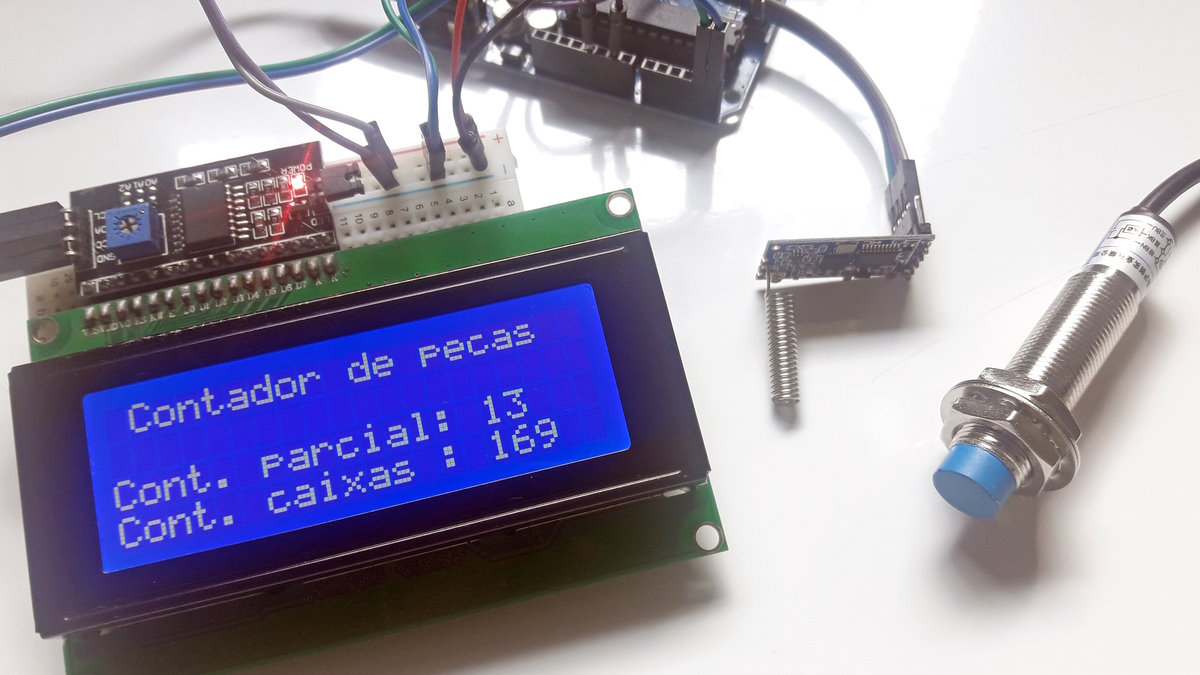 Contador remoto com sensor indutivo e módulo wireless HC-12 - Arduino e Cia