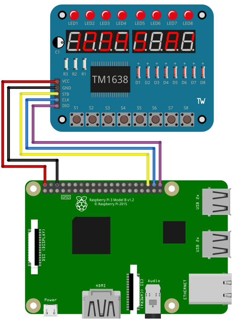 Como Usar O Tm1638 Com Raspberry Pi Arduino E Cia
