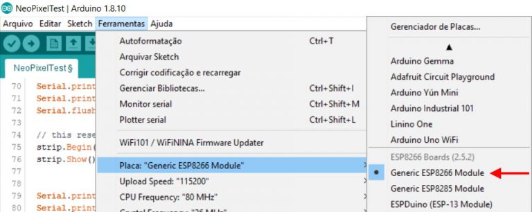 Led Endereçável Com Esp8266 Esp 01 Arduino E Cia