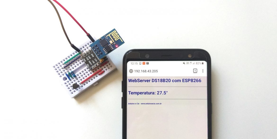 Sensor de temperatura DS18B20 com ESP8266 | Arduino e Cia