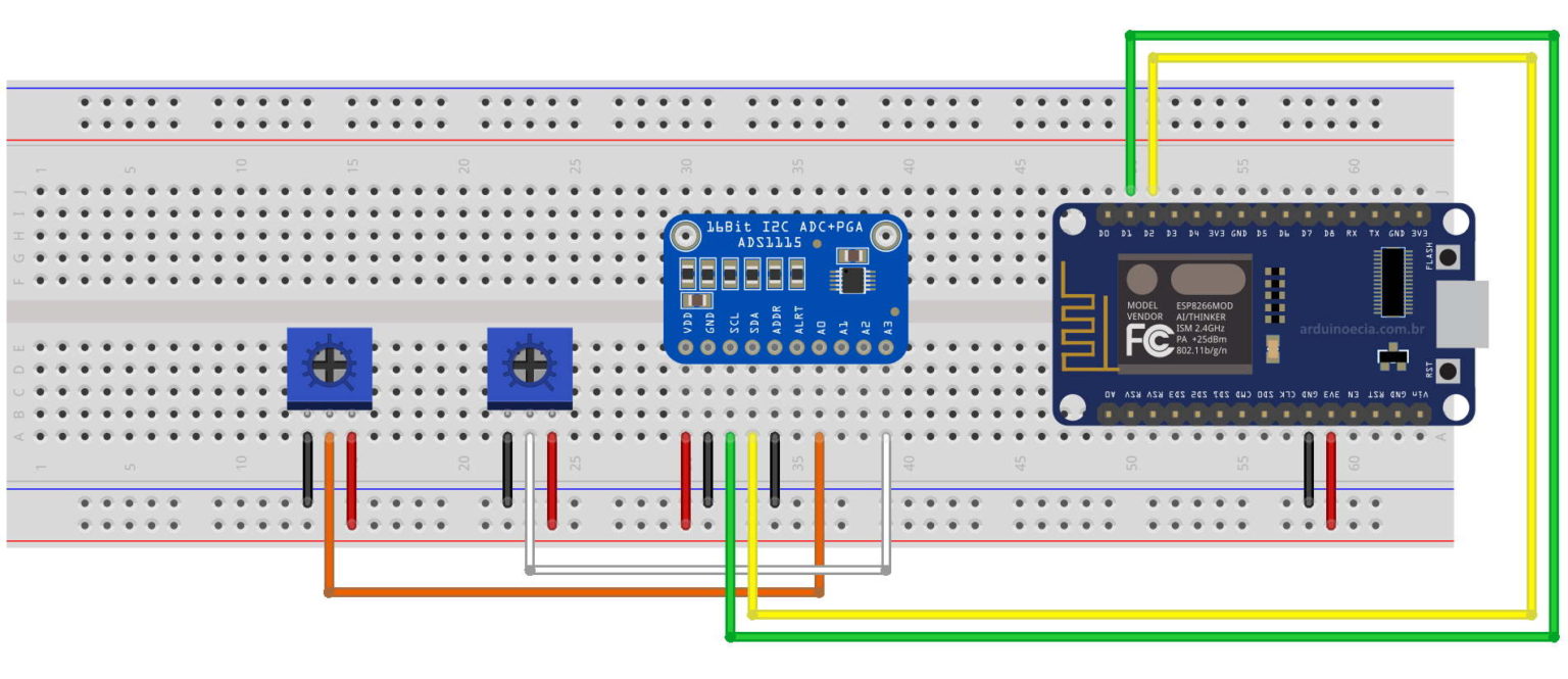 ADS1115 Conversor Analógico Digital com ESP8266 - Arduino e Cia