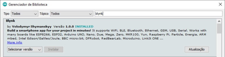 Use o Blynk e ESP8266 para mostrar temperatura e umidade na tela do ...
