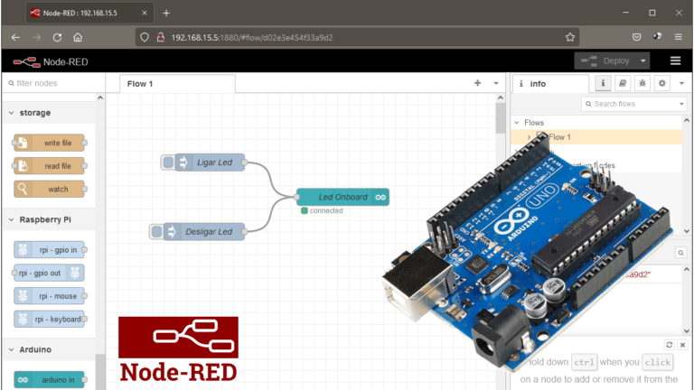 Controle o Arduino usando Node-RED - Arduino e Cia